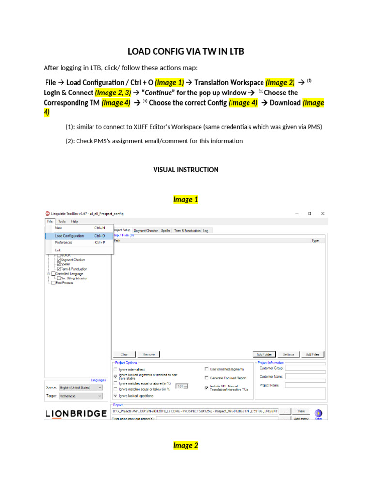 Instruction - LOAD CONFIG VIA TW IN LTB | PDF