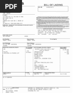 Evergreen Line Bill of Lading Template | PDF