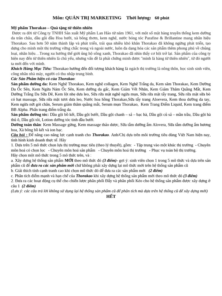 De Thi QT Mar Mau | PDF