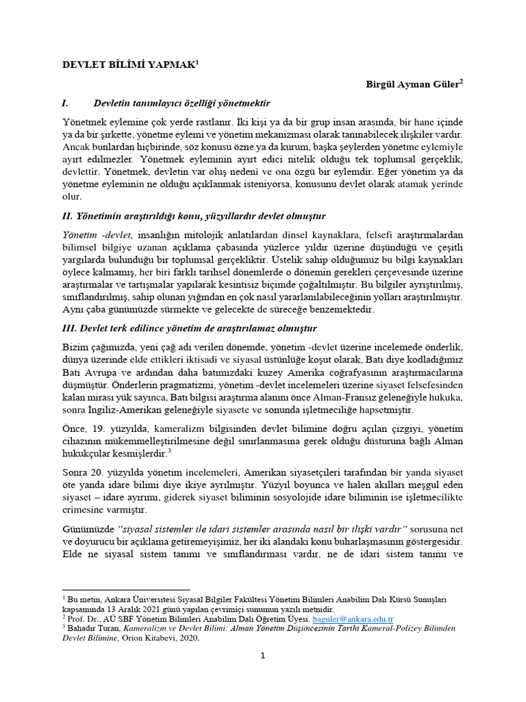 Devlet Bilimi Yapmak | PDF