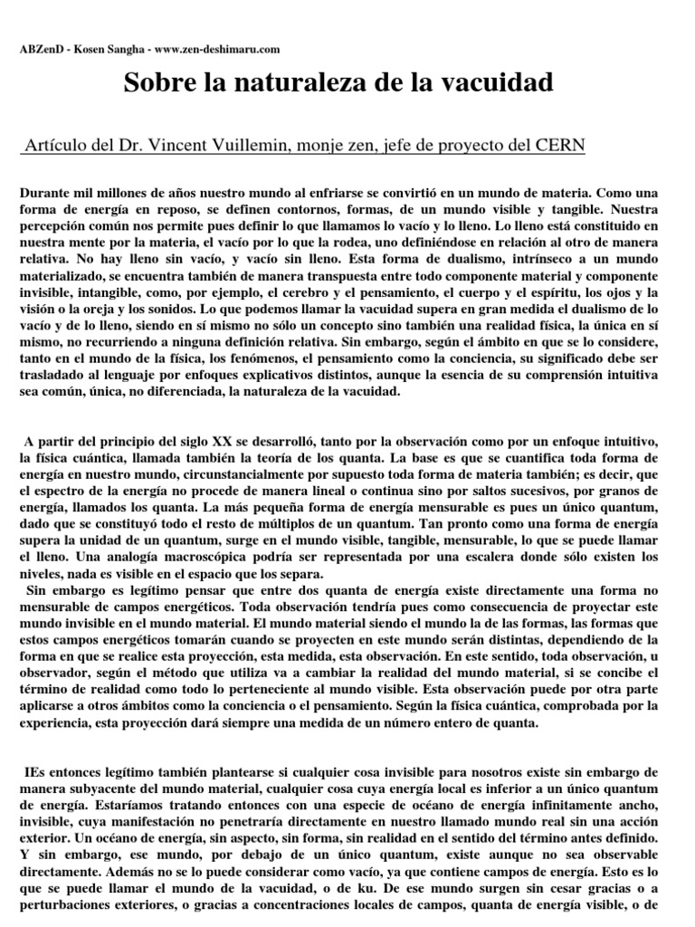 Sobre La Naturaleza de La Vacuidad | PDF | Realidad | Importar