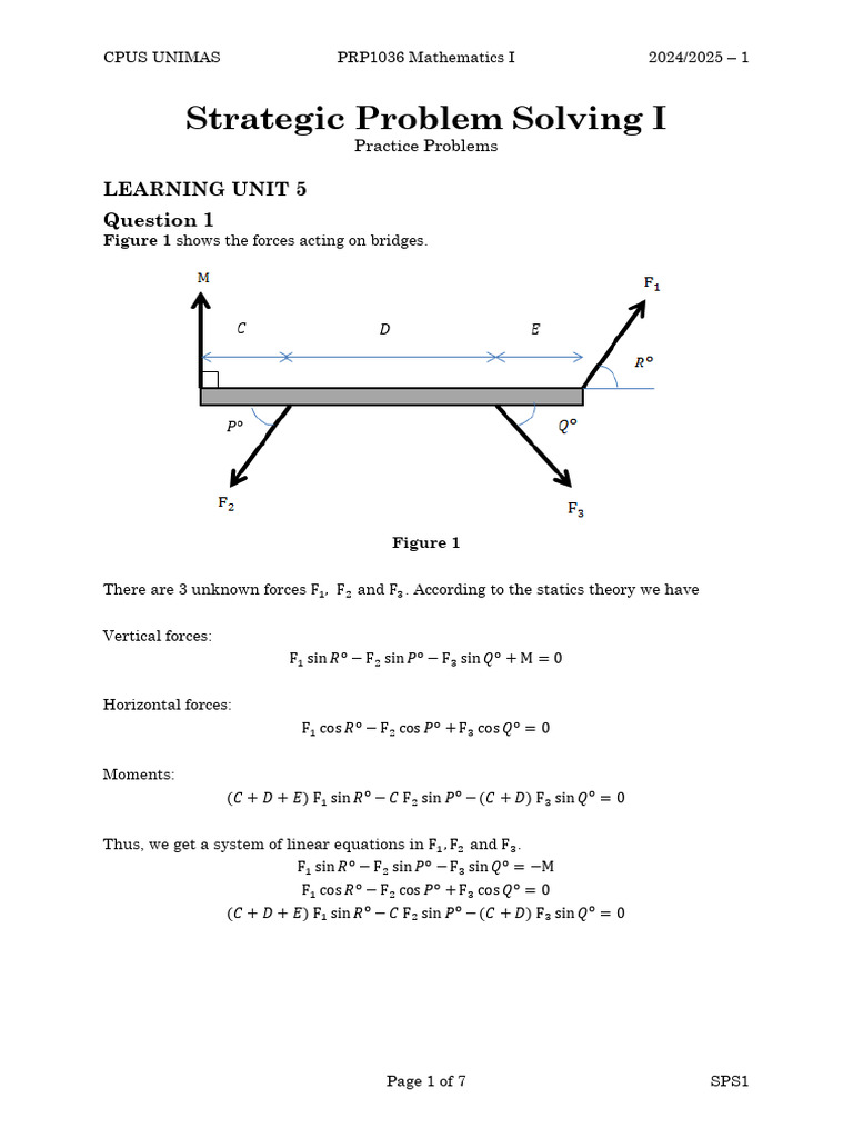 PRP1036 SPS1 Practice Problems - 1 | PDF | Electrical Network | Electronics