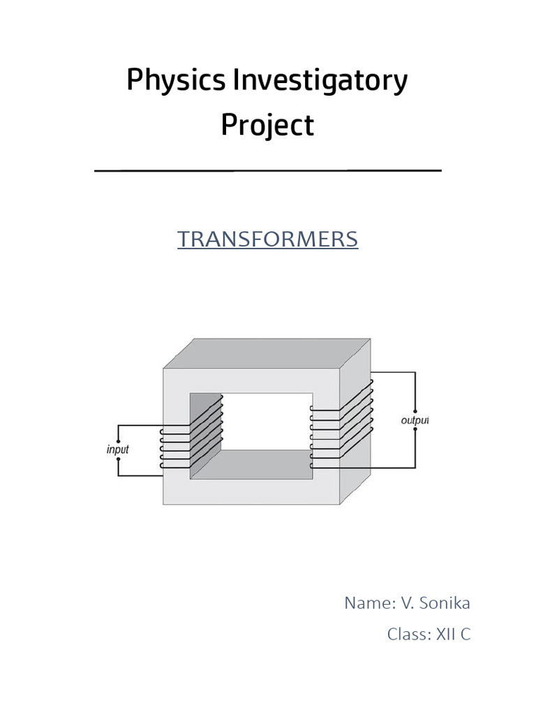 Phy Project New | PDF | Transformer | Inductor