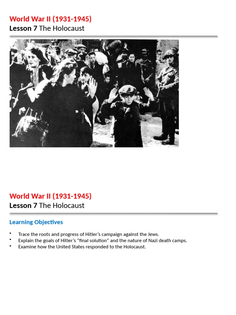 Understanding the Holocaust in WWII | PDF | The Holocaust | Final Solution