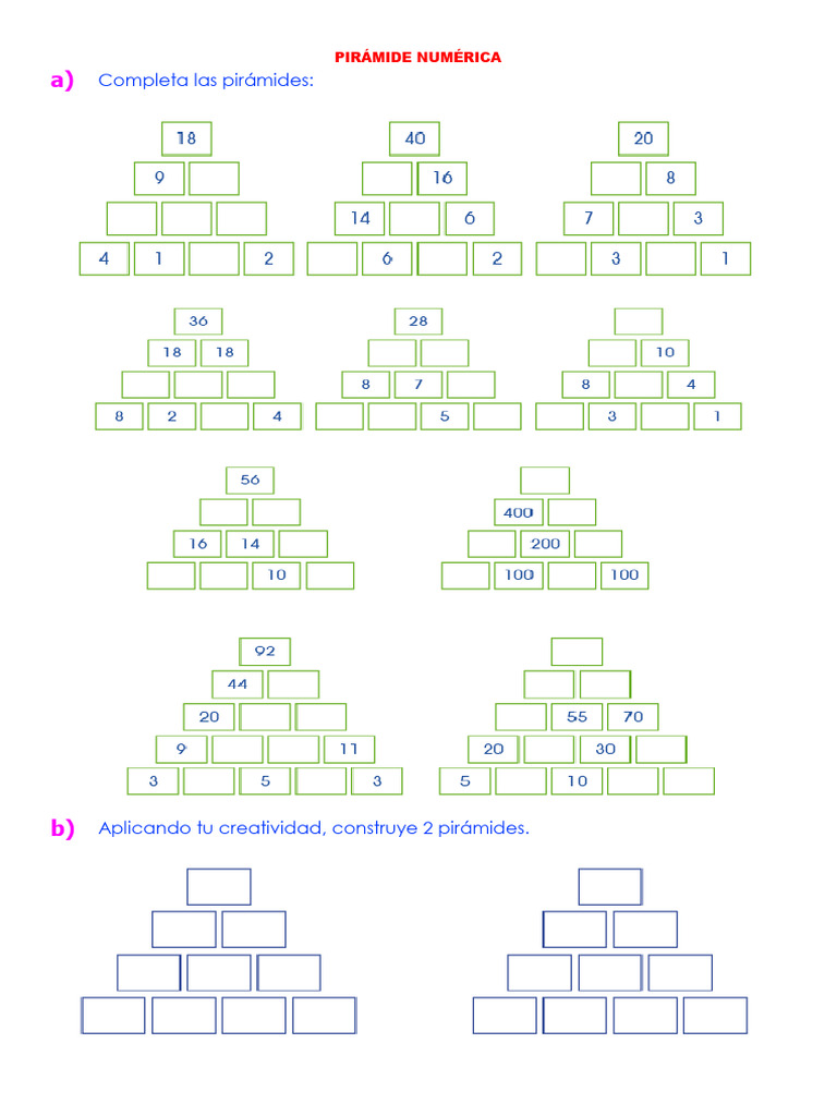 Pirámide Numérica | PDF