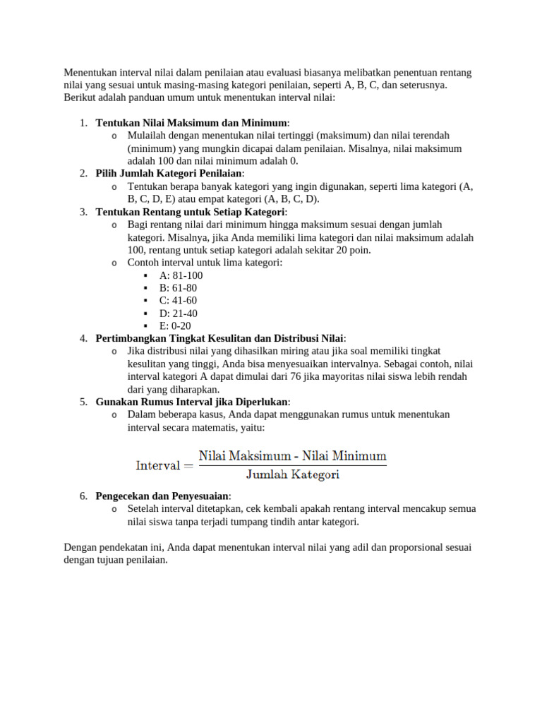 Menentukan Interval Nilai Pdf 3835