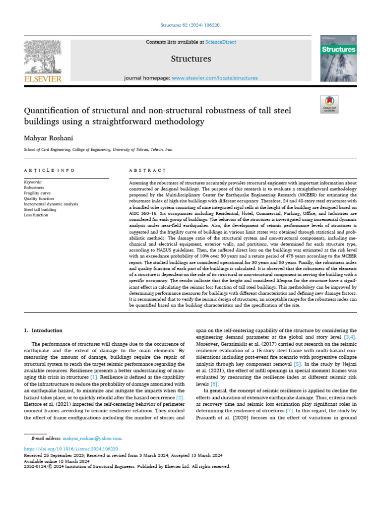 Quantification of Structural and Non Structural Robustness of Tal - 2024 - Struc | PDF | Art