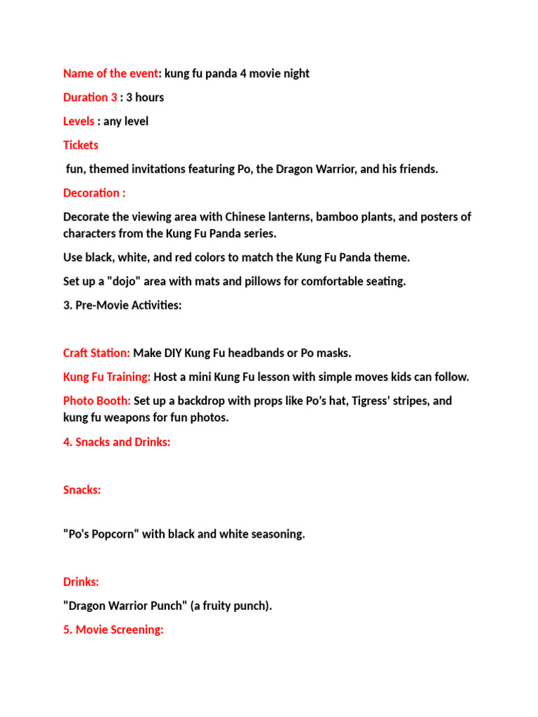 Kung Fu Panda 4 | PDF | Games & Activities | Home & Garden