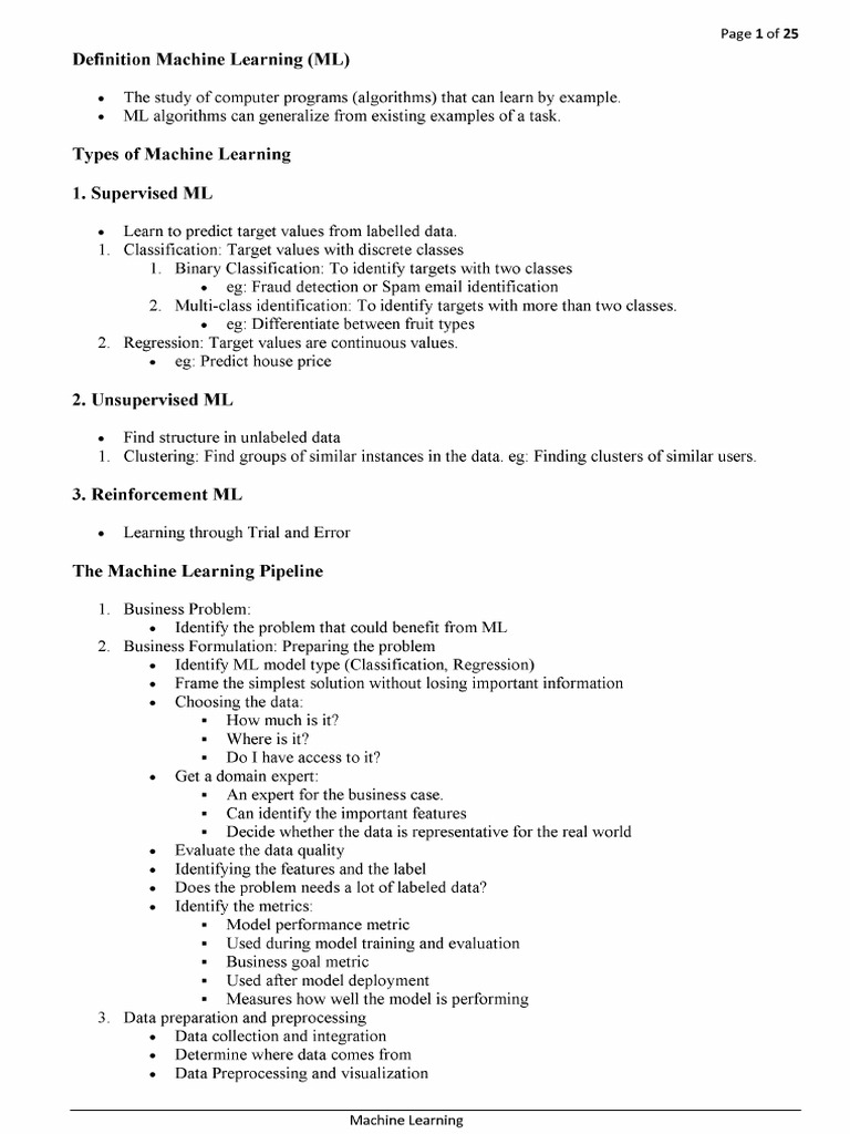 Machine Learning | PDF