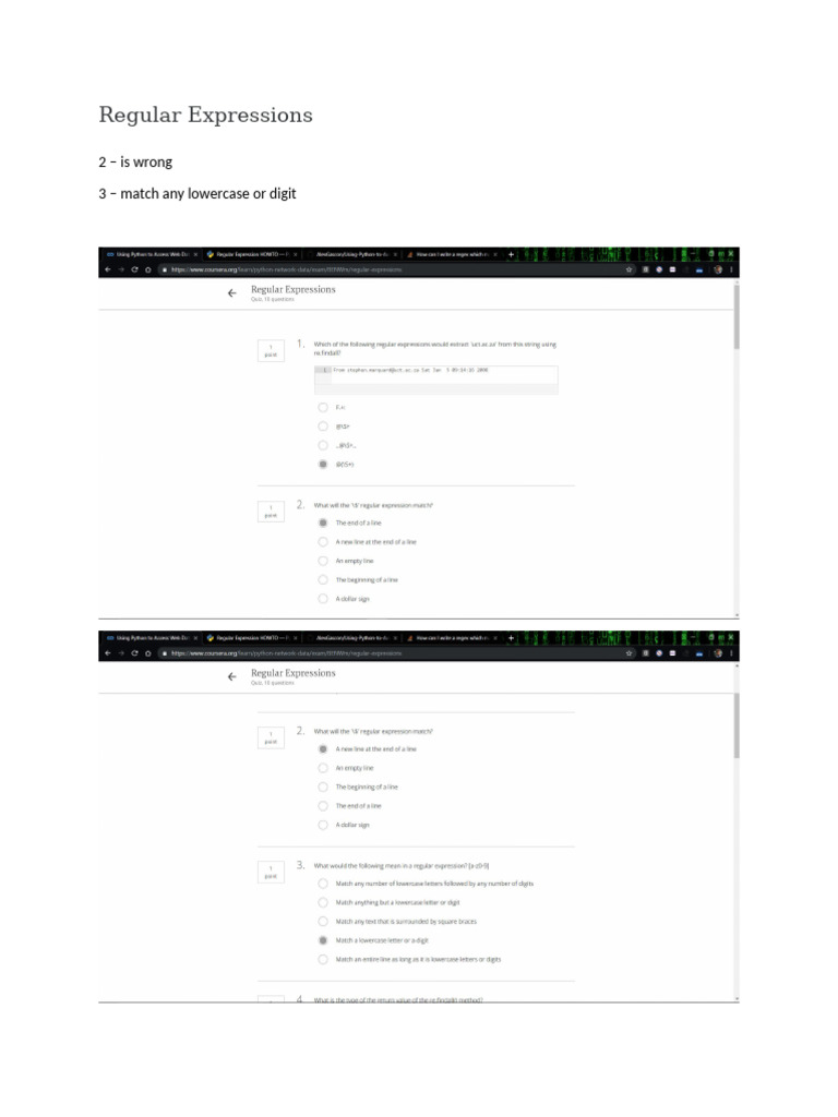 Regular Expressions | PDF
