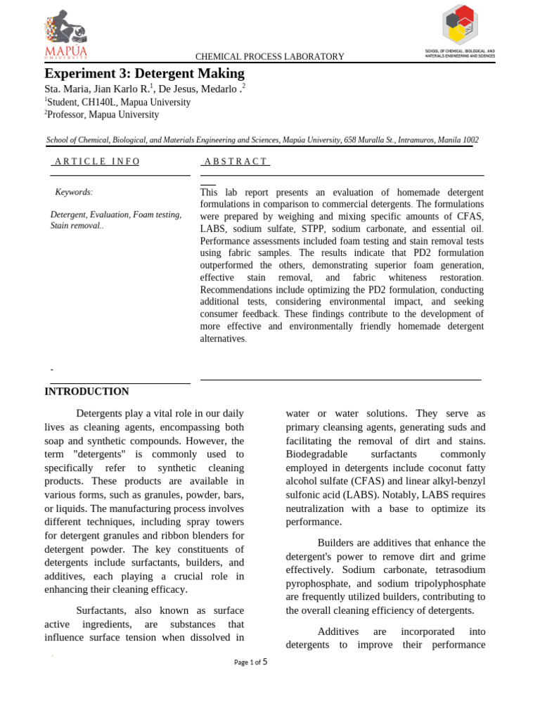 Detergentmakingstamaria Pdf Detergent Surfactant