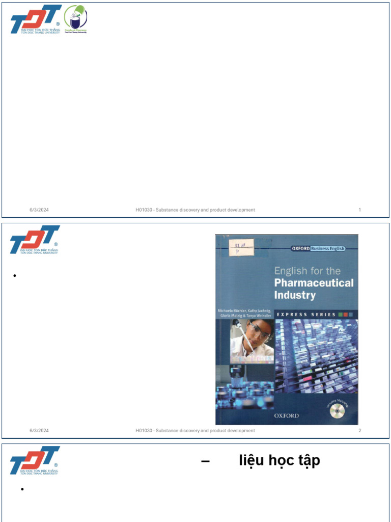 Chapter 1 Student Handout - Substance Discovery and Product Development | PDF | Clinical Trial ...