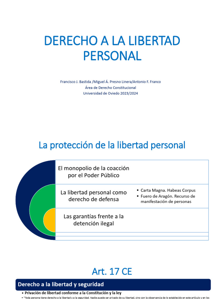 Derecho a la Libertad Personal | PDF | Habeas corpus | Detención ...