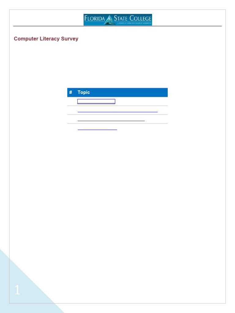Skill Assess | PDF | Information Literacy | Computer File