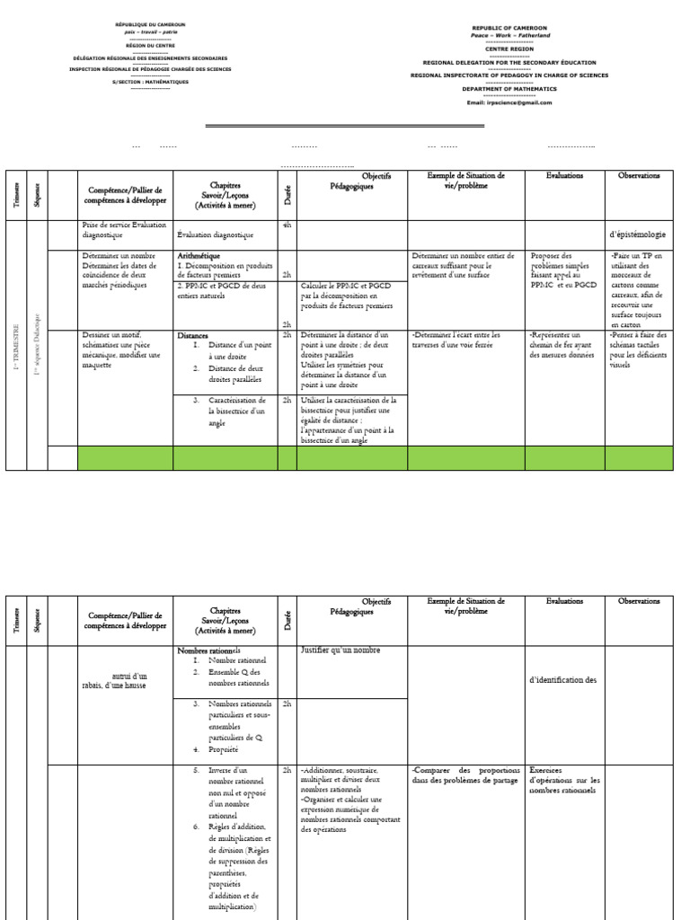 Programme Maths 4ème 2024-2025 | PDF | Triangle | Nombre rationnel