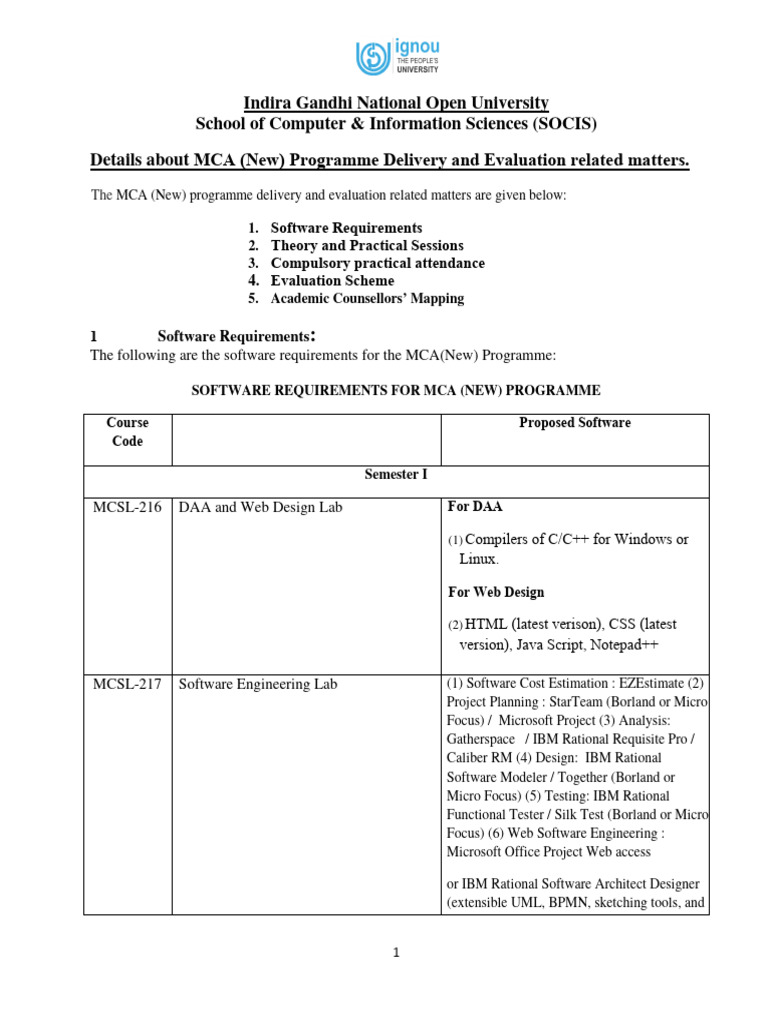 MCA -NEW | PDF | Software | Thesis