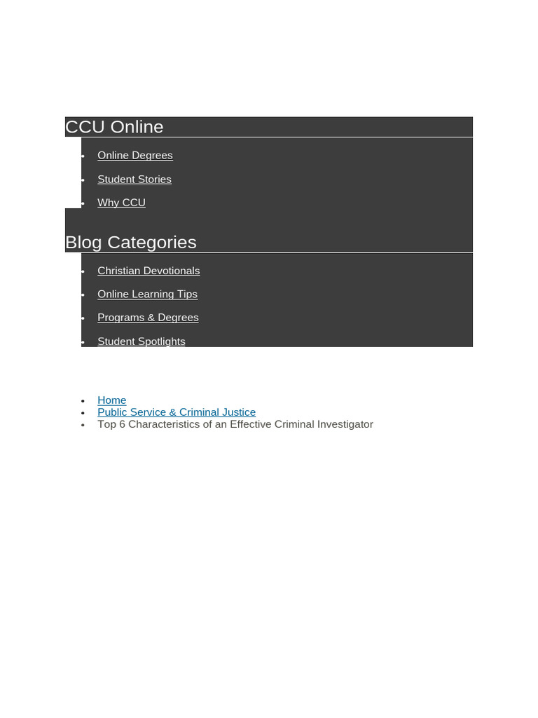 Six Qualities of An Investigators | PDF | Detective