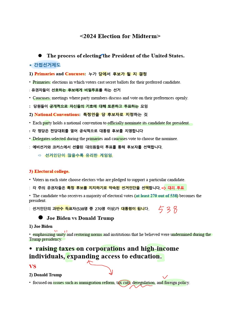 2024 Election For Midterm | PDF