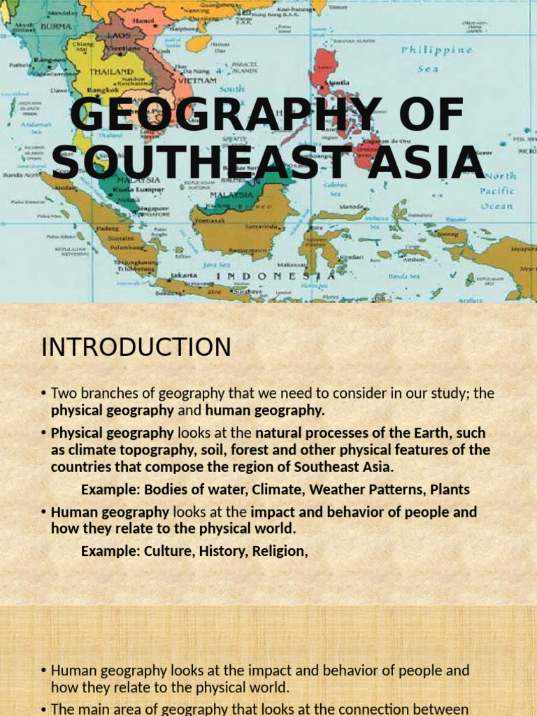 Southeast Asia: Geography Overview | PDF | Geography | Cambodia