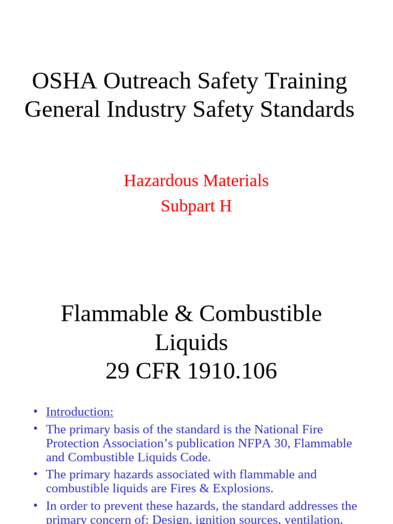 Flammable Liquids Safety Standards Guide | PDF | Energy Technology ...
