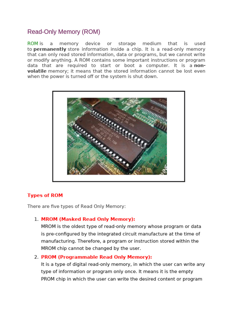 3 Rom, Eprom | PDF | Read Only Memory | Random Access Memory