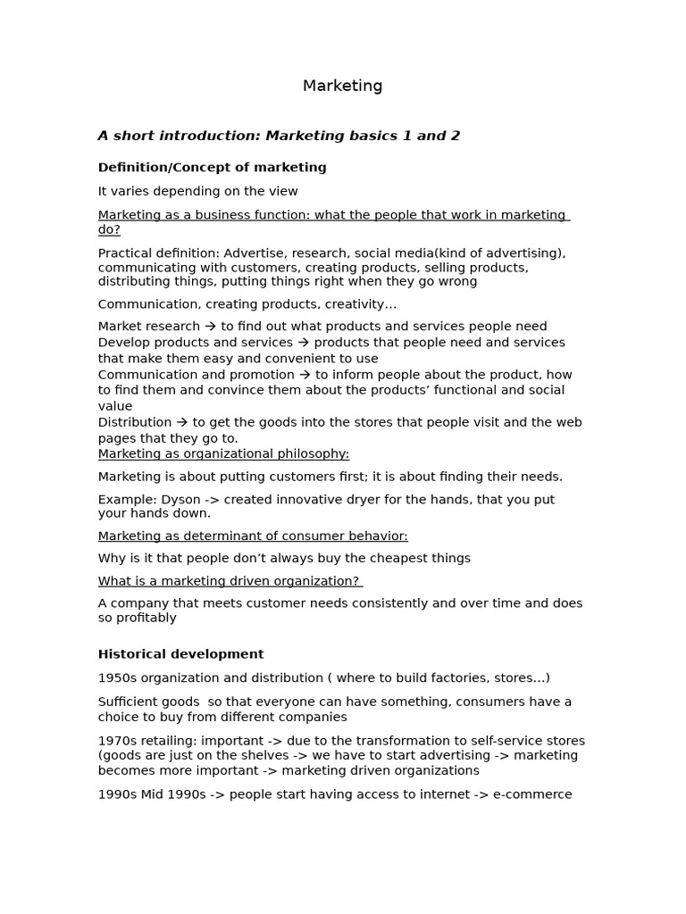 Marketing_Summary | PDF | Brand | Market Segmentation