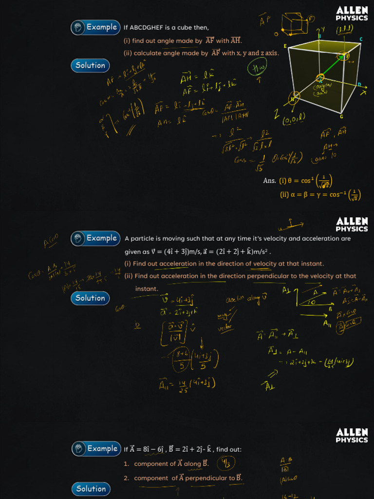 Lect 10 03102024 Vector Physics | PDF
