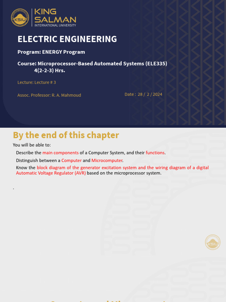 MP-Based Automated Systems_Lecture 3 | PDF | Central Processing Unit | Computer Data Storage