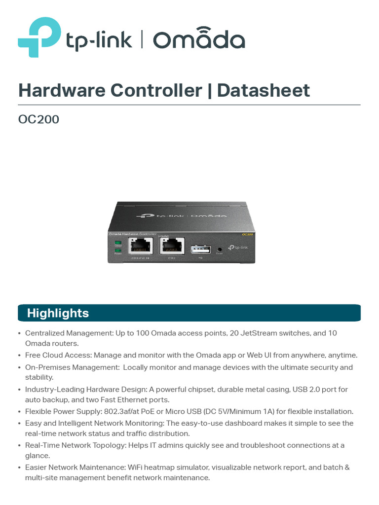 OC200 V2_Datasheet | PDF | Usb | Computer Network