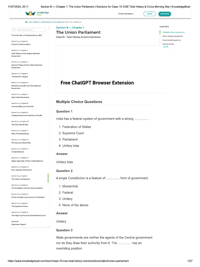 CH 1 Civics | PDF
