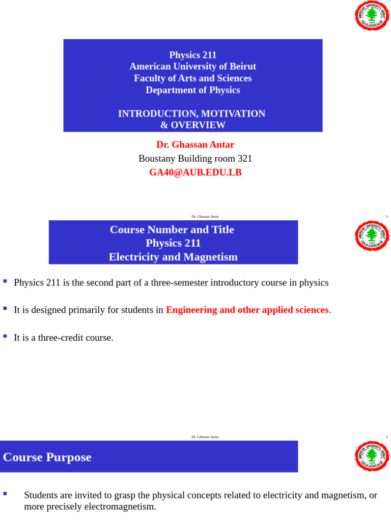 211_Syllabus-3 | PDF | Inductance | Electric Field