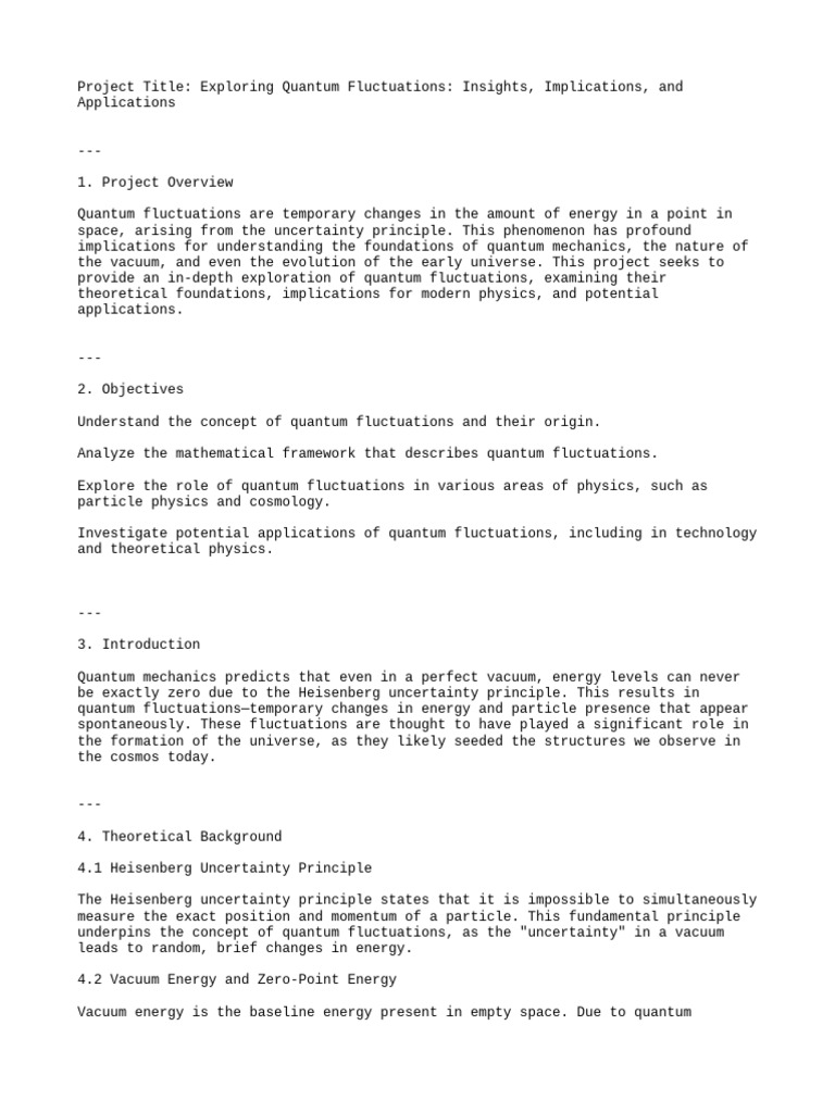 Quantum fluctuation | PDF | Quantum Field Theory | Quantum Mechanics