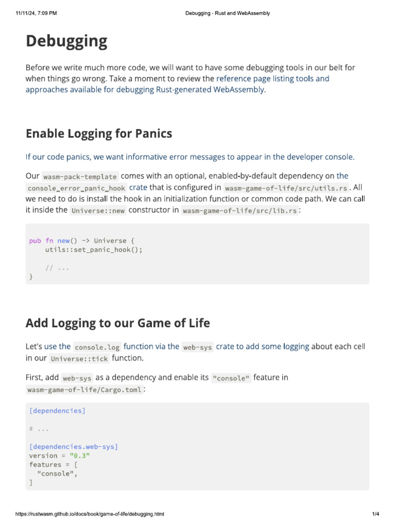 Rust Debugging | PDF