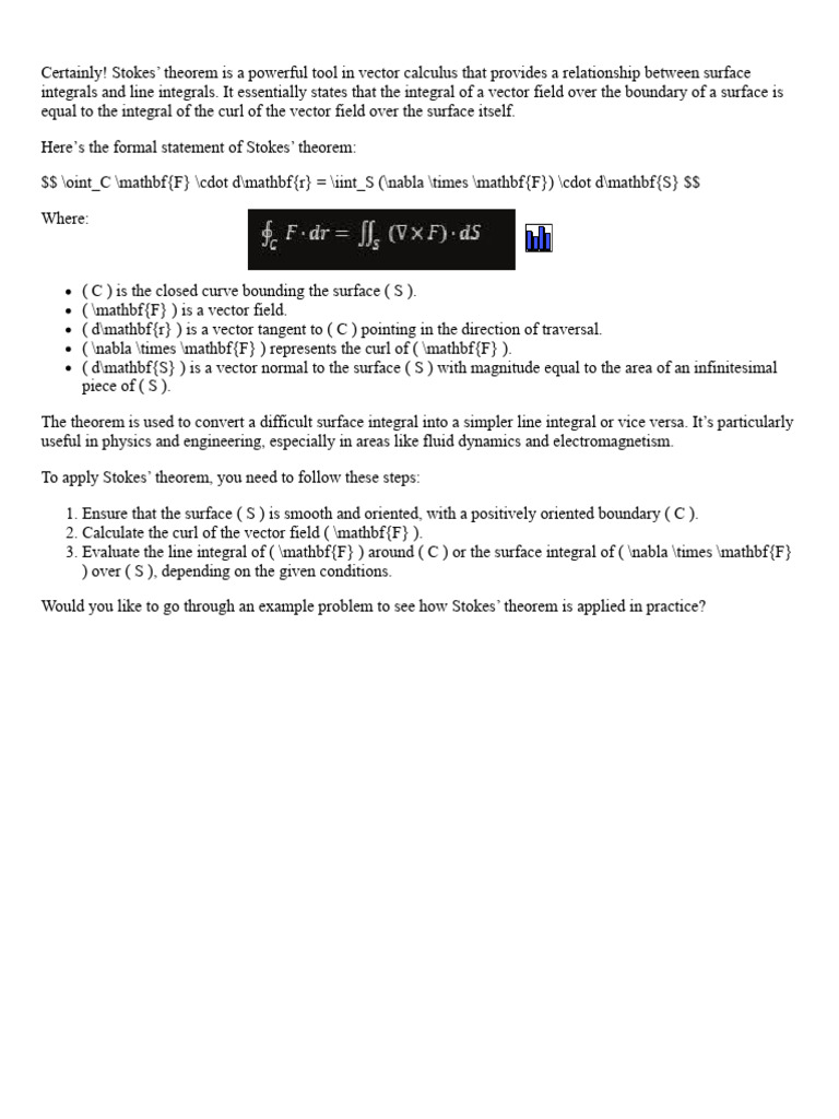 Stokes' Theorem | PDF | Integral | Sphere