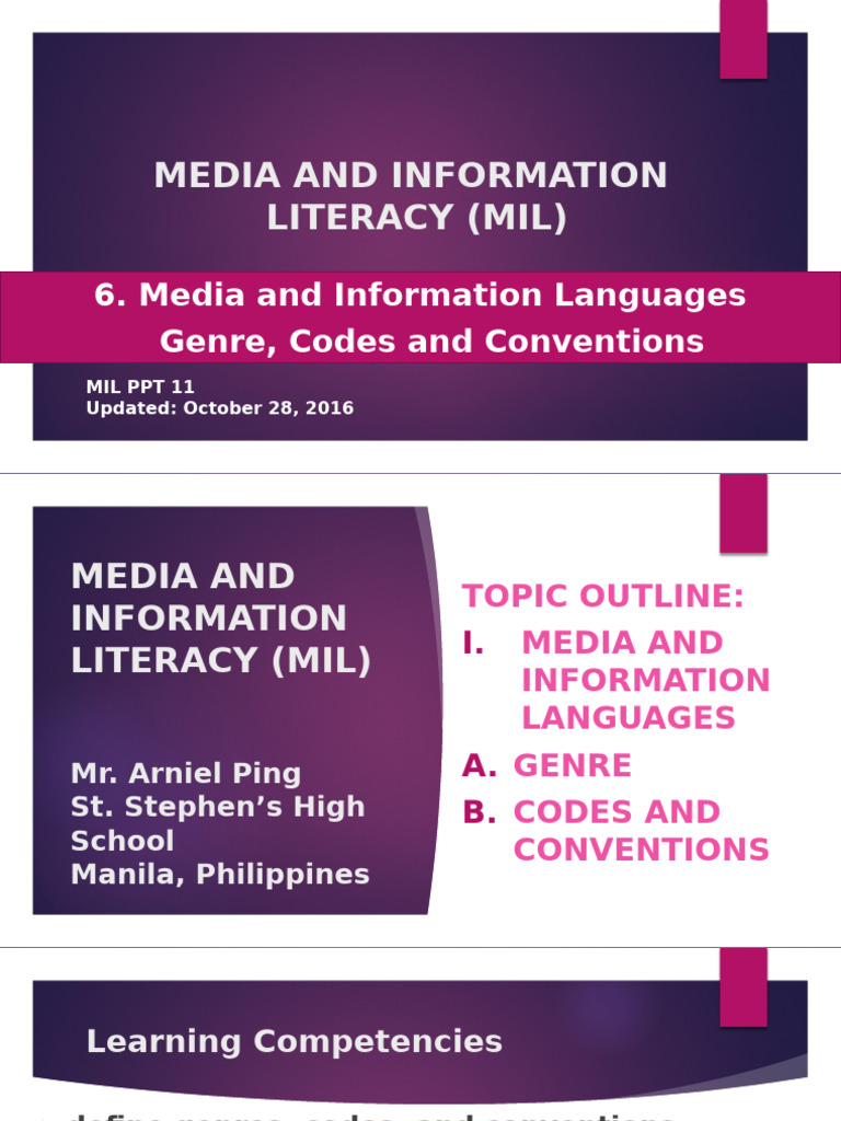 Media and Information Languages Overview | PDF | Camera