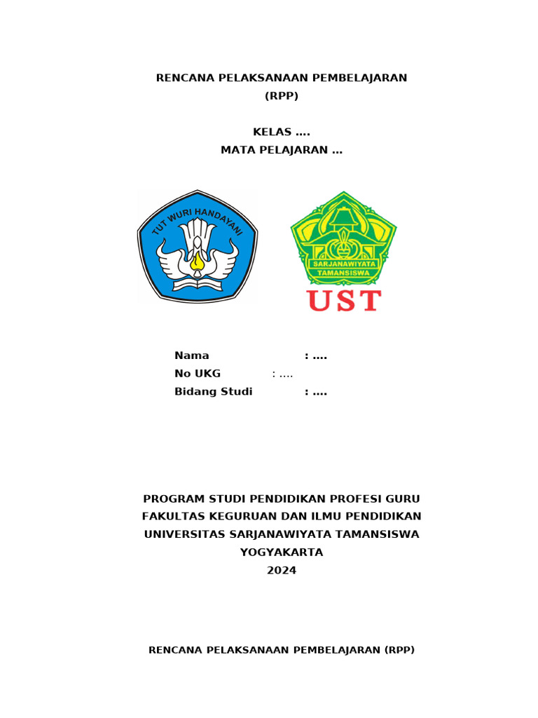 Contoh Format RPP K-13 - PPG Daljab UST 2024 | PDF