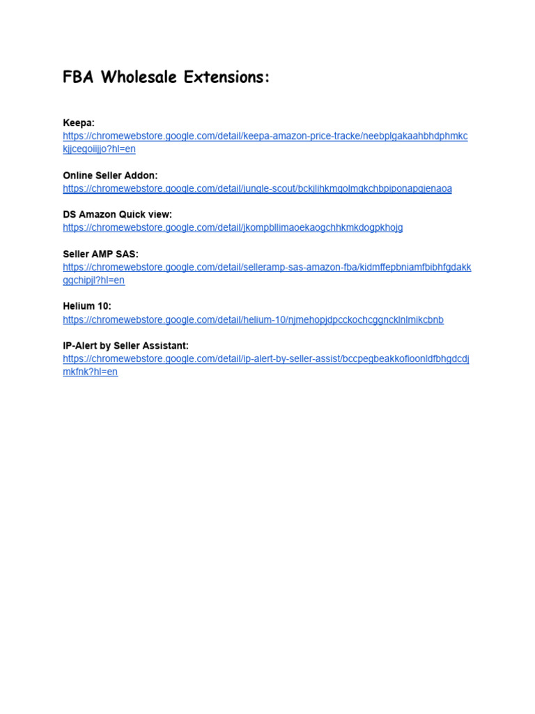 Extensions Link | PDF