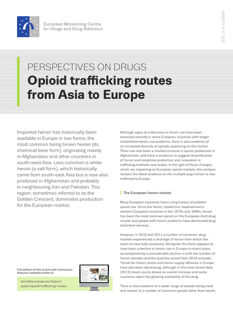 Opioid Trafficking Routes to Europe | PDF | Heroin | Illegal Drug Trade