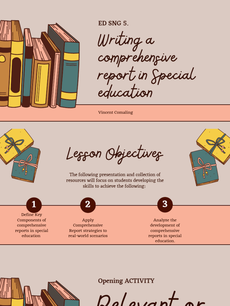 Comprehensive Special Education Reports | PDF | Reading Comprehension ...