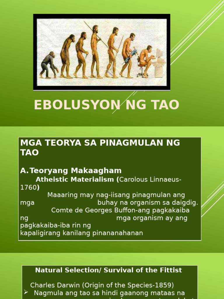 Ebolusyon NG Tao | PDF