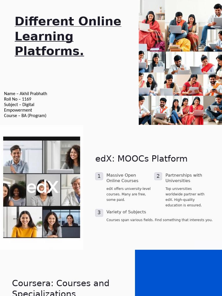 Different Online Learning Platforms | PDF