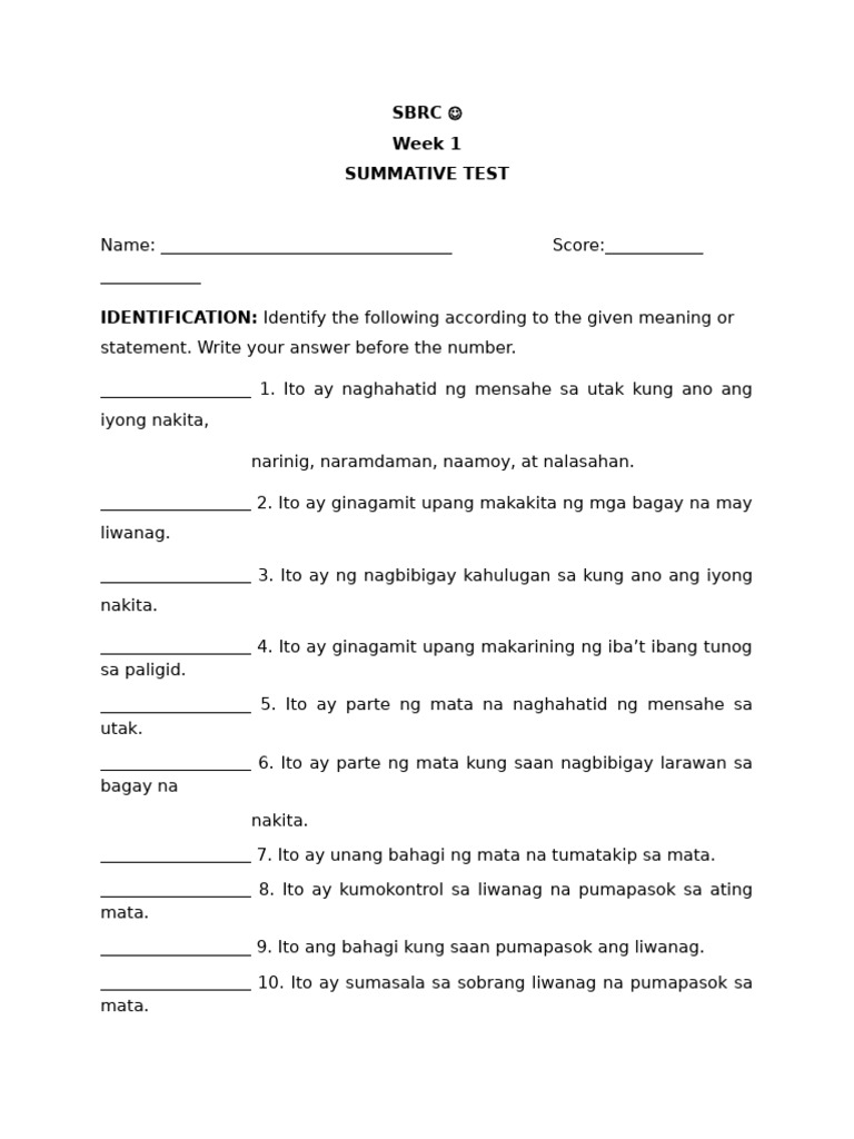 Science Sample Questions | PDF