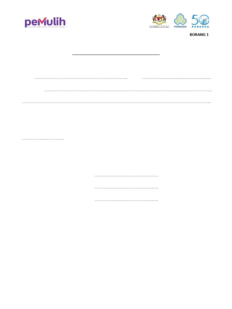 Kerjaya Gig Borang 1 2 3 4-Compressed | PDF