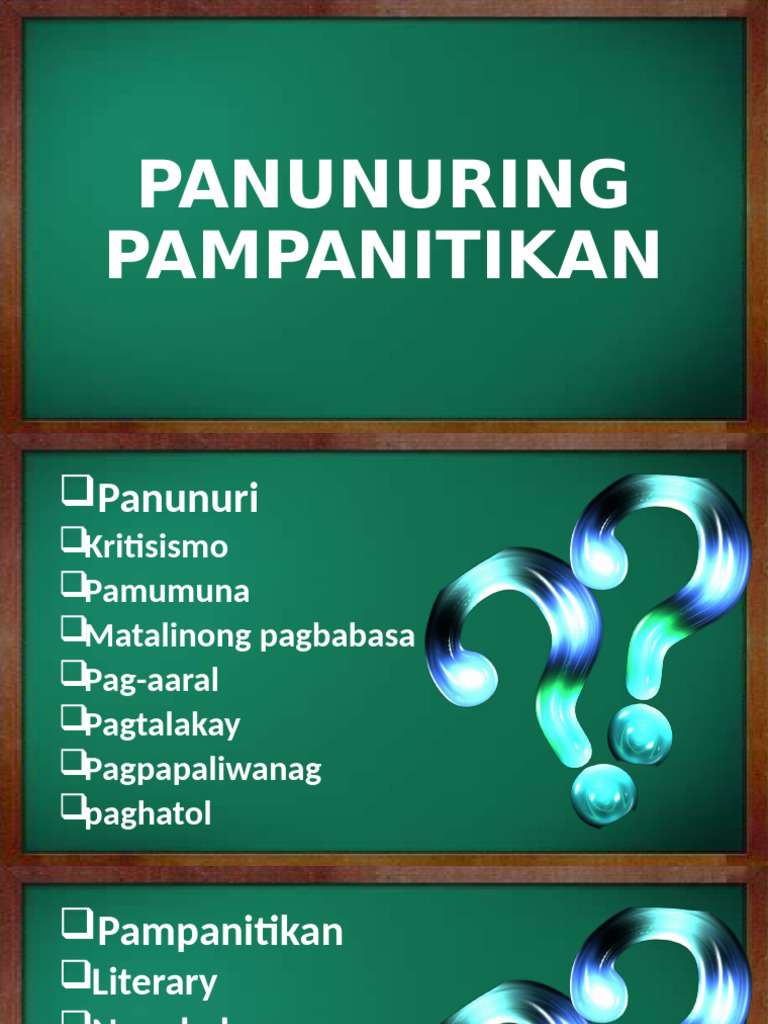 Panunuring Pampanitikan | PDF