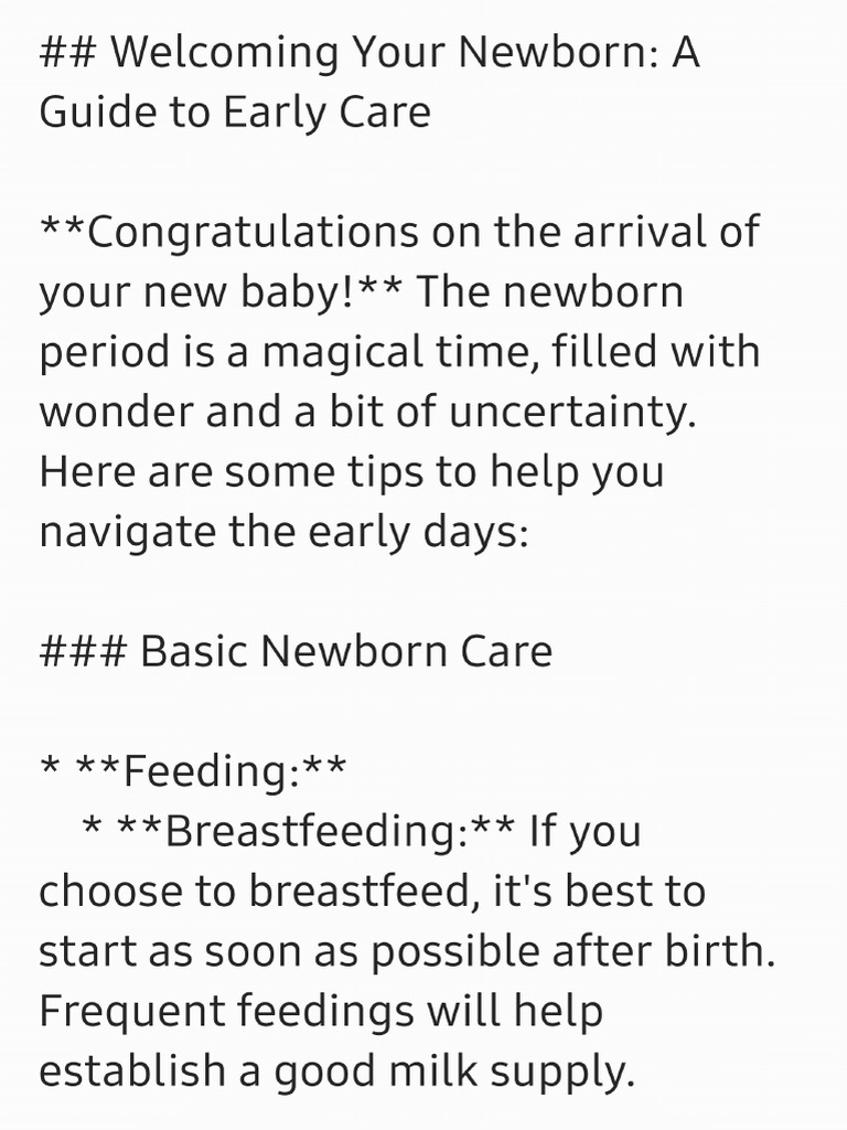 New Born | PDF