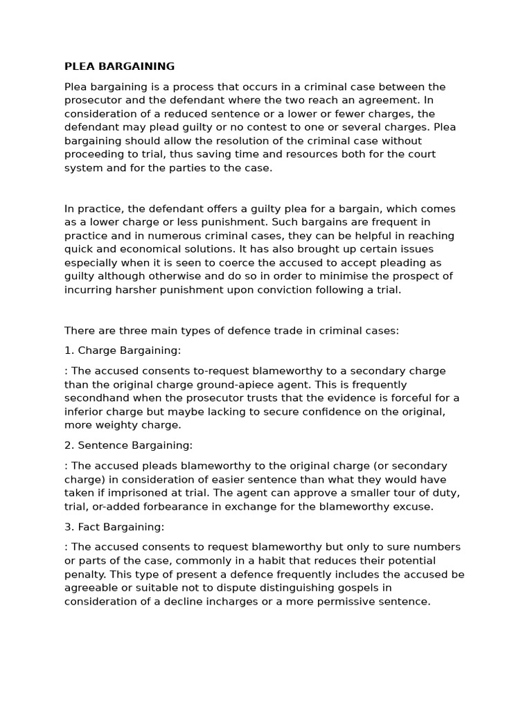plea.bargaining | PDF | Plea Bargain | Plea