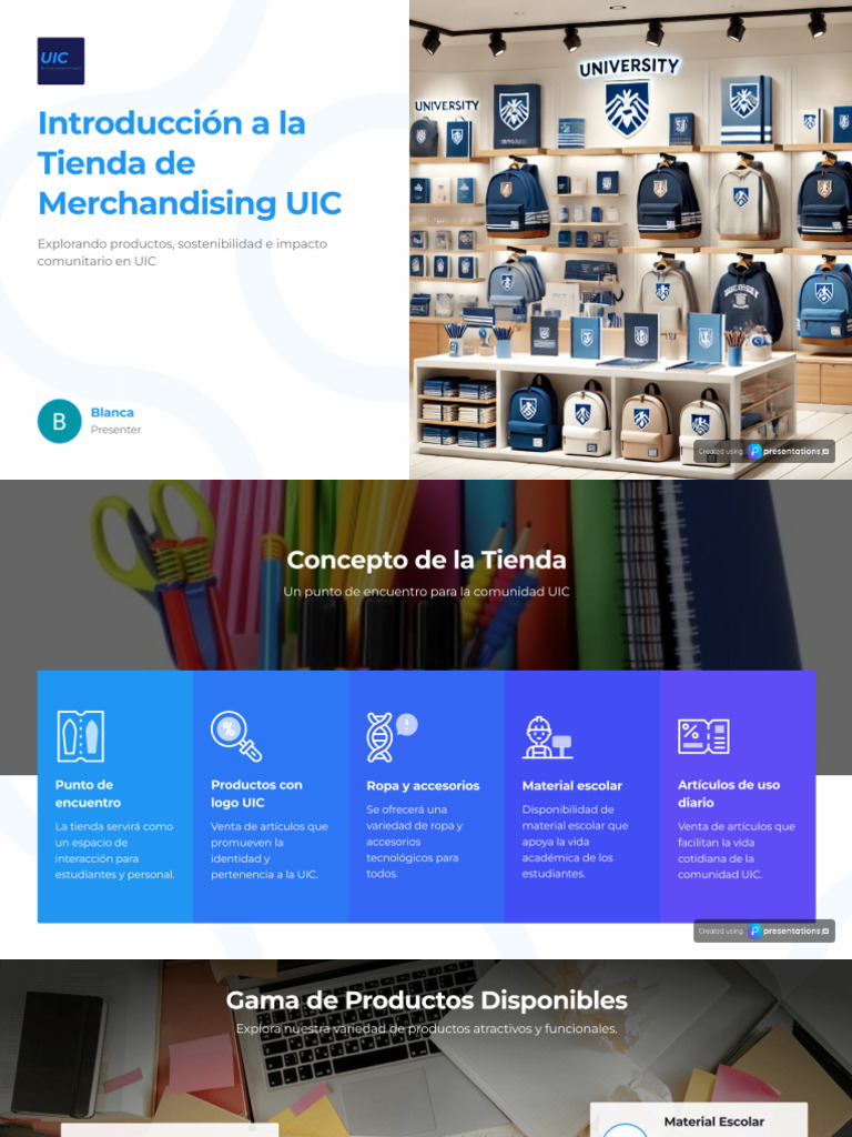 Tienda de Merchandising UIC | PDF