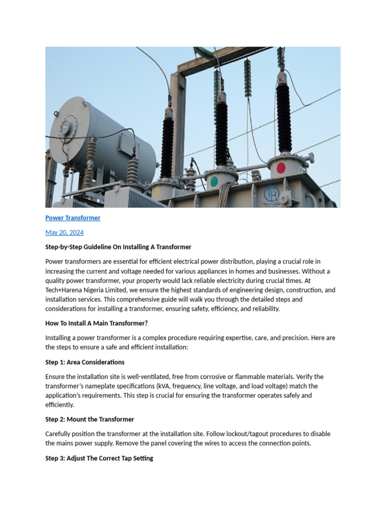 Power Transformer | PDF | Transformer | Electrical Components