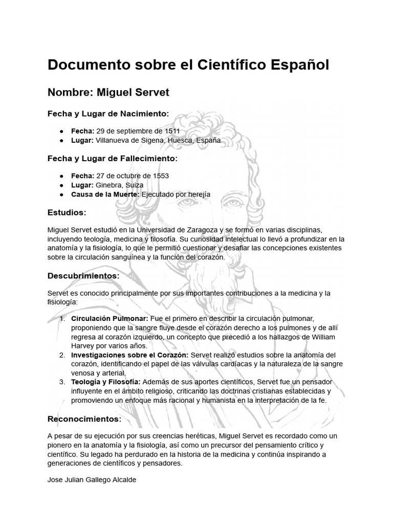 Documento Sobre El Científico Español | PDF