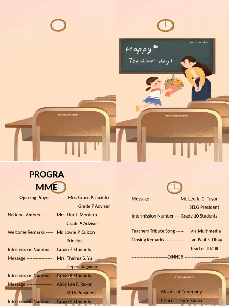 Teachers Day Program | PDF